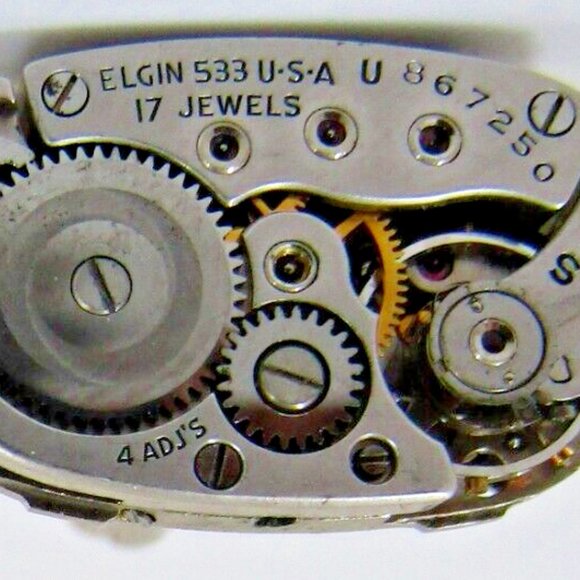 Elgin | Accessories | Elgin Watch Movement Cufflinks Sterling Silver ...